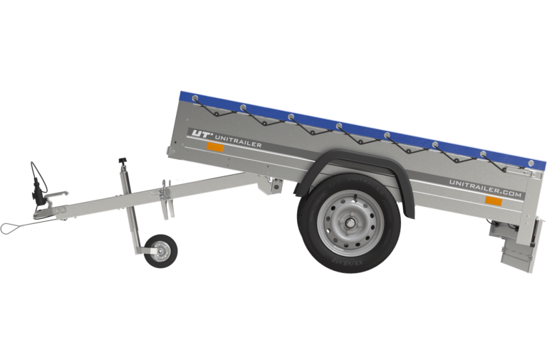Remorque voiture simple essieu Unitrailer Garden Trailer 230 x 125 cm ...